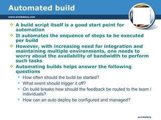 Build And Automation | PPT