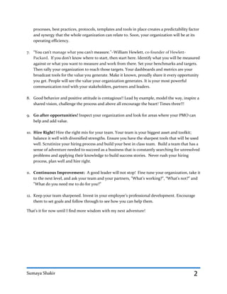 Creating and Leading High Performance Teams through PMO | PDF