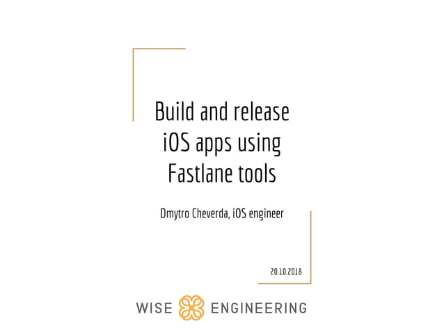 Build and release iOS apps using Fastlane tools | PDF | Operating Systems | Computer Software ...