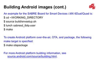 Build and Run Android N Source Ccode on NXP SABRESD platform | PDF