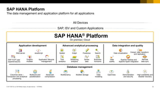 Build and run an sql data warehouse on sap hana | PPT