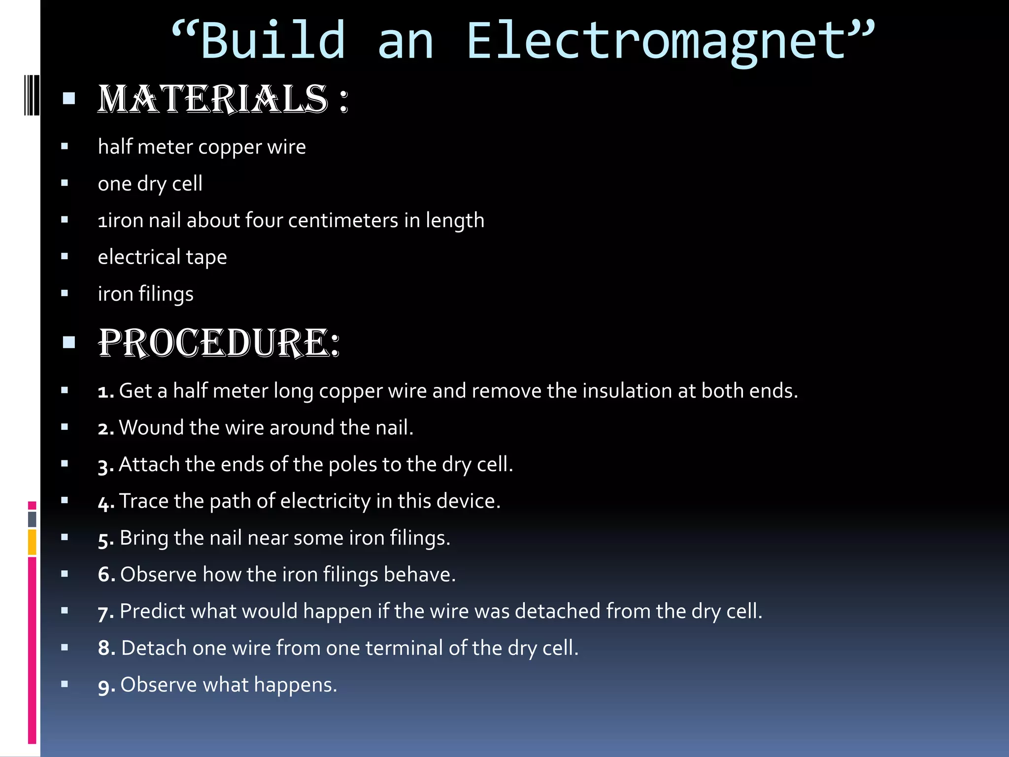 Build an electromagnet | PPTX