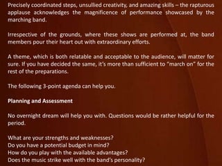 Build an impeccable marching show | PPT