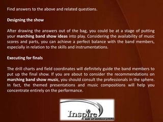 Build an impeccable marching show | PPT