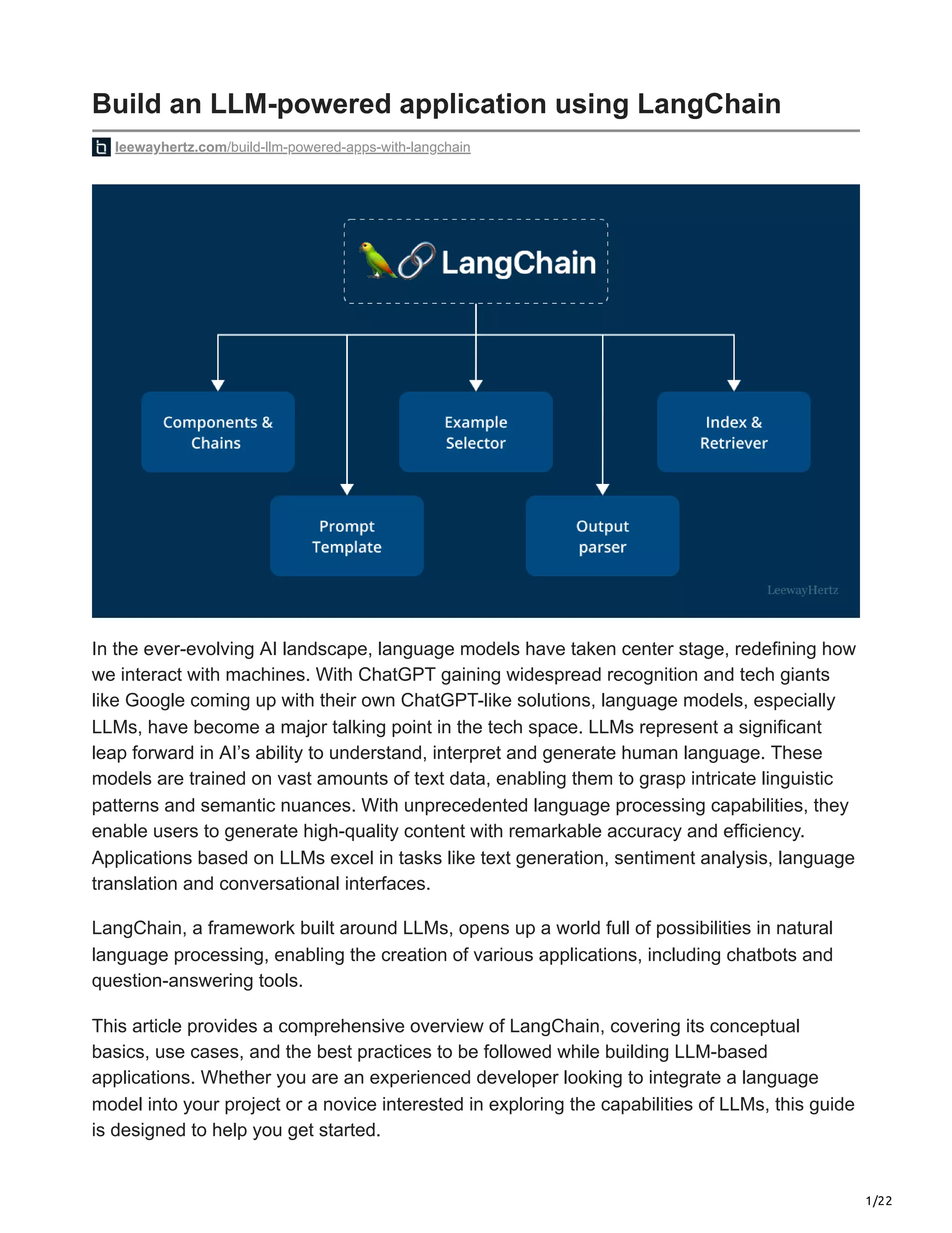 Build an LLM-powered application using LangChain.pdf