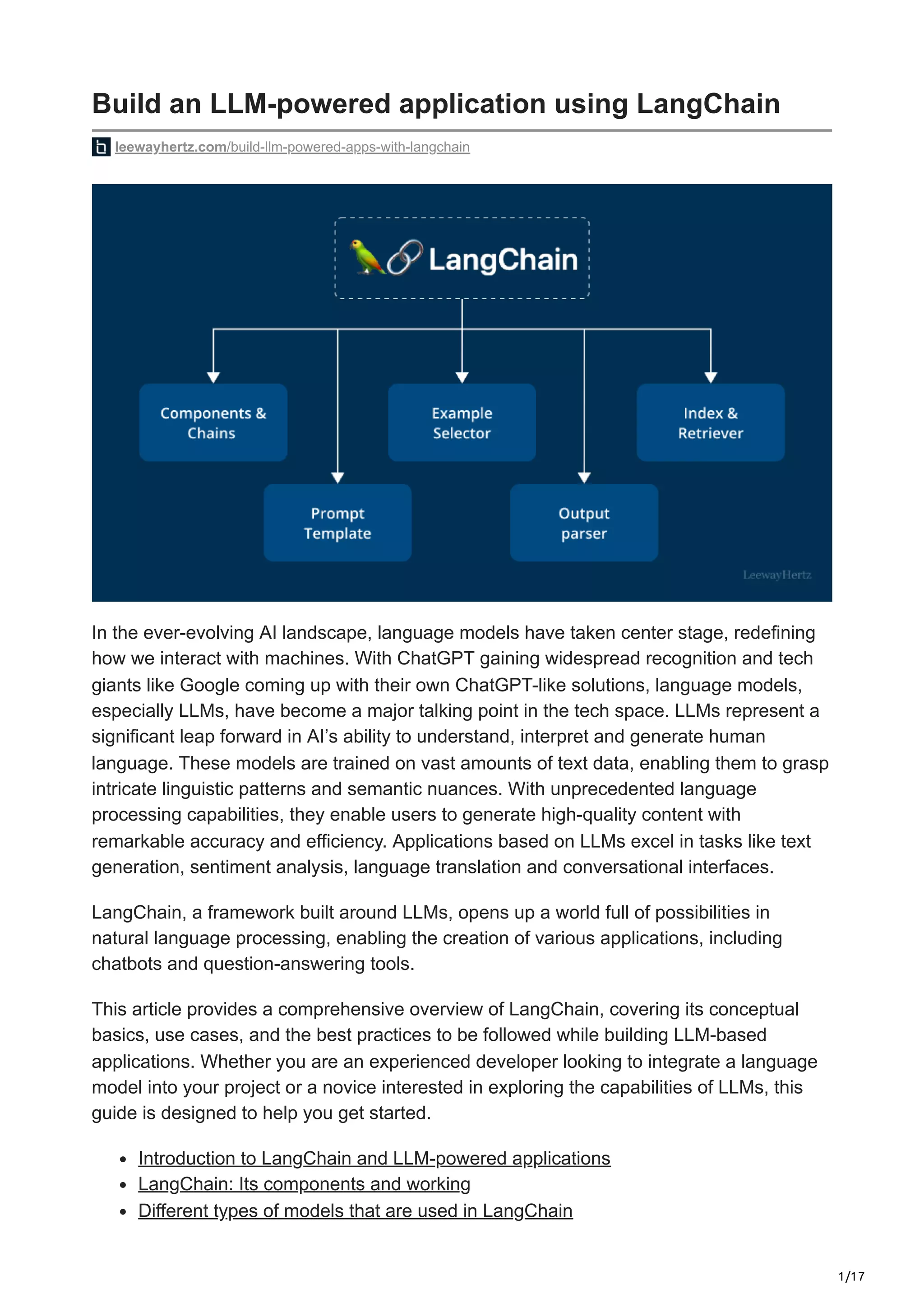 Build an LLM-powered application using LangChain.pdf