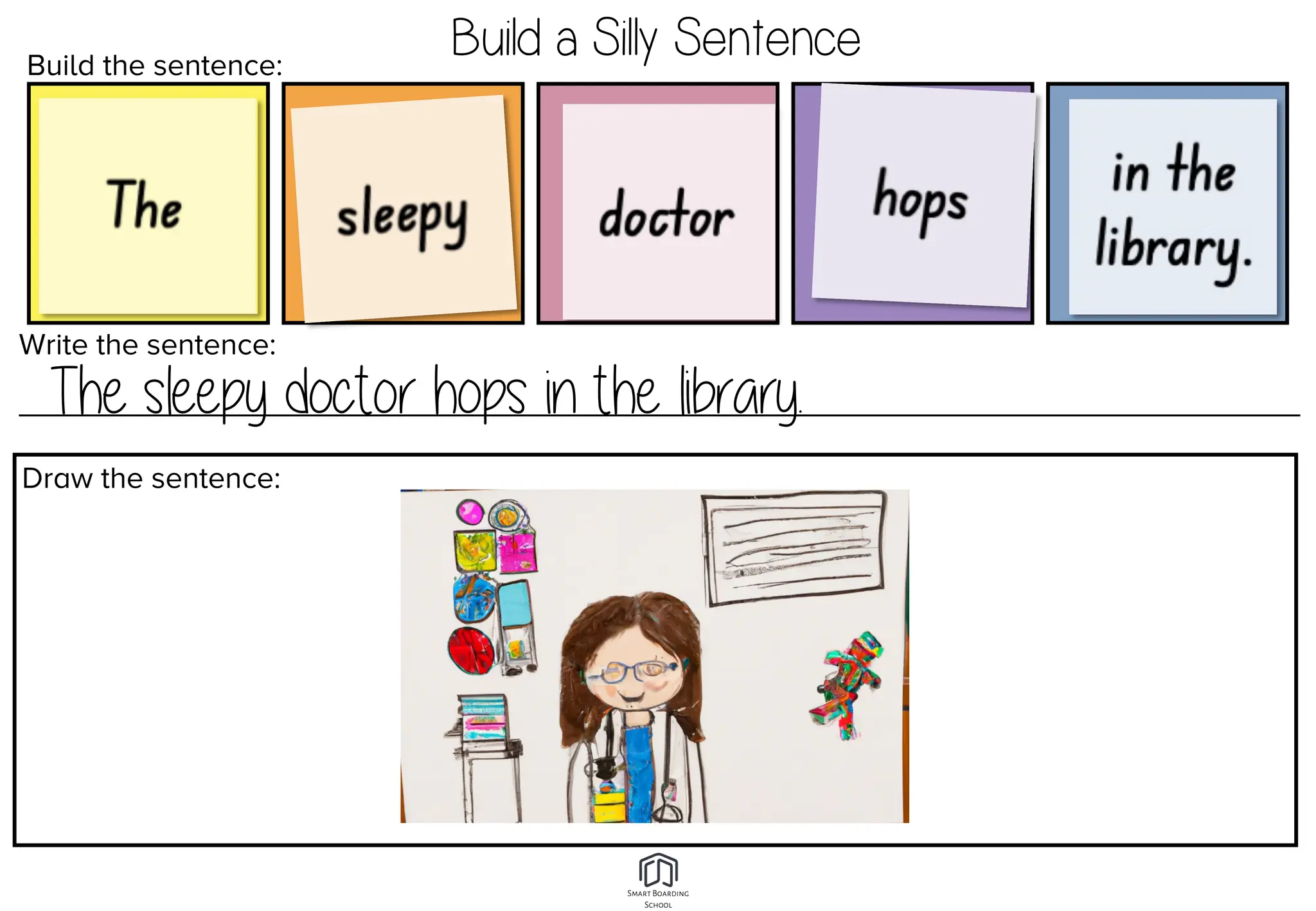 Build a Silly Sentence for english activity.pdf