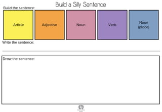 Build a Silly Sentence for english activity.pdf