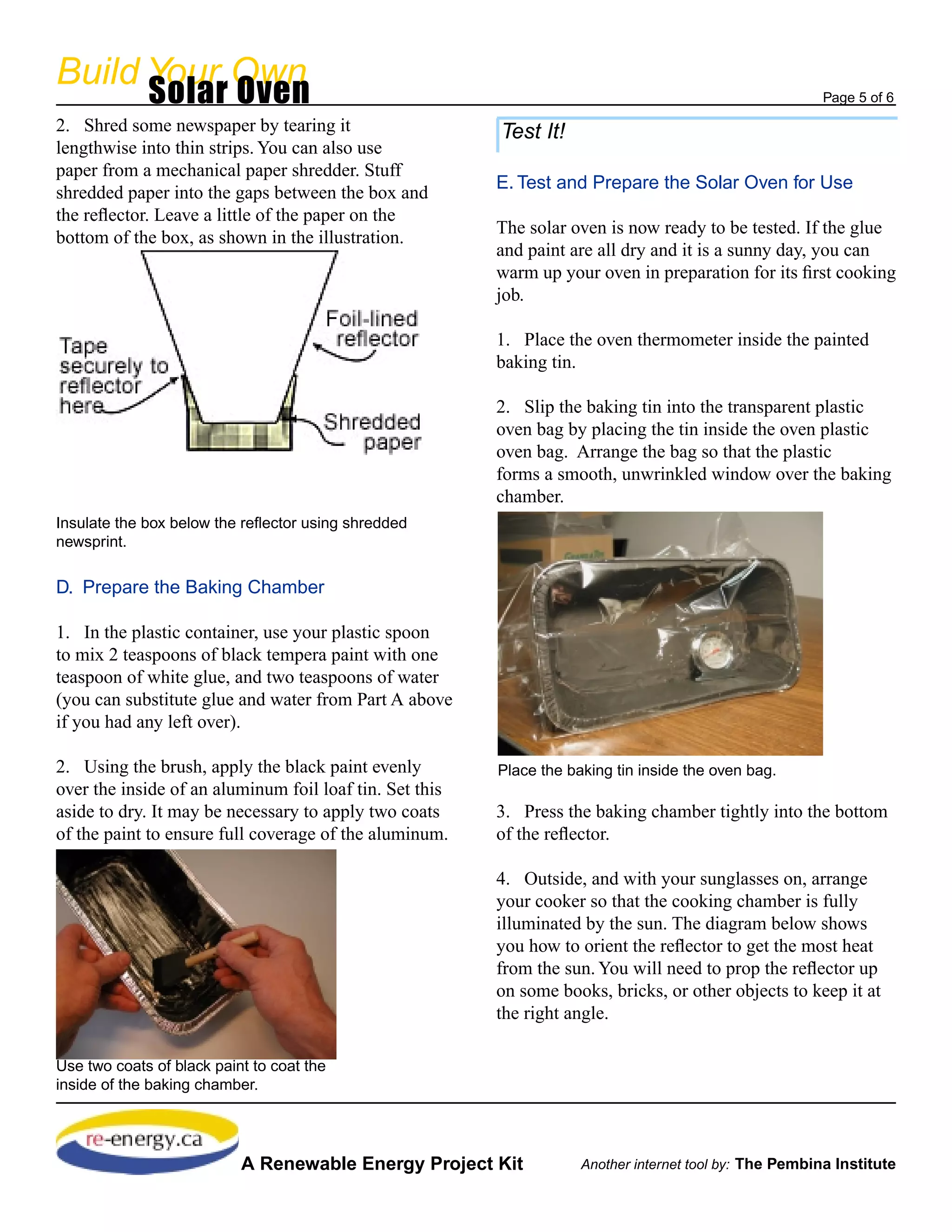 Build a Solar Oven | PDF