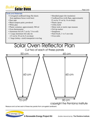 Build a Solar Oven | PDF