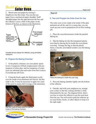 Build a Solar Oven | PDF