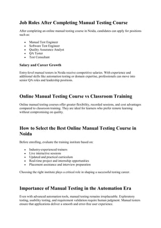 Build a Successful Career in Software Testing | PDF