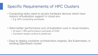Build bare metal kubernetes cluster for hpc on open stack in ...