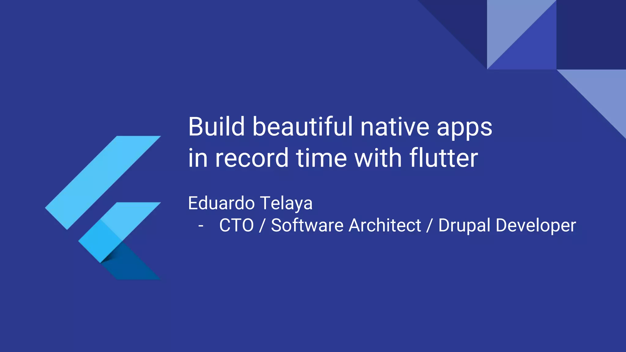 Build beautiful native apps in record time with flutter | PDF