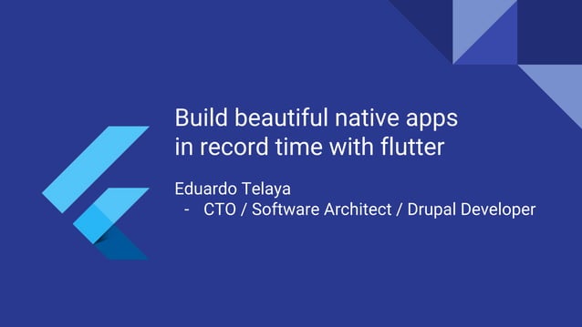Build beautiful native apps in record time with flutter | PDF