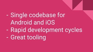 Build beautiful native apps in record time with flutter | PDF