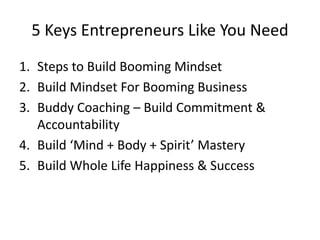Build booming mindset | PPT