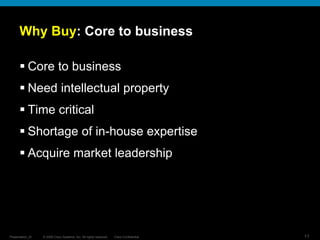 Build, Buy or Ally: Joe Deklic, Cisco Canada | PPT