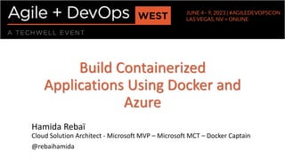 Build containerized application using Docker and Azure.pdf