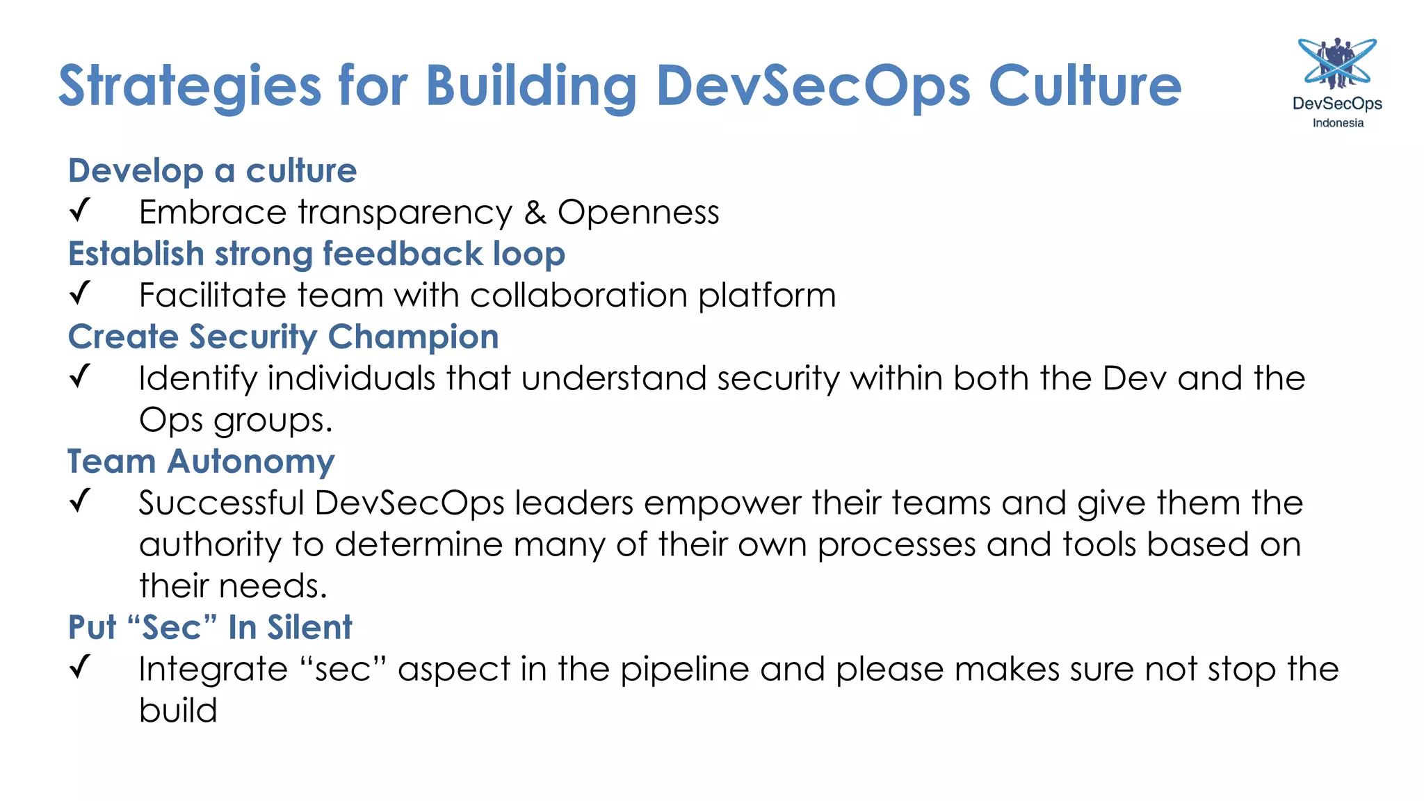 Build the right culture in DevSecOps | PDF