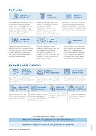 Build Custom Web Applications in Minutes With HCL Leap | PDF