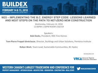 Implementing the B.C. Energy Step Code | PPT