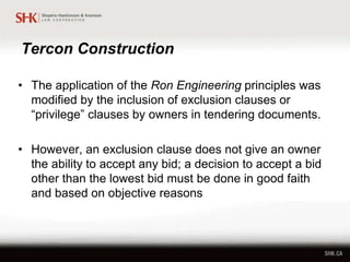 Tendering & Procurement Overview | PPT