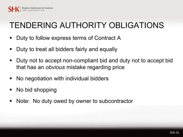 Tendering & Procurement Overview | PPT