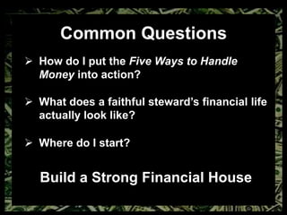 Building a Strong Financial House (stand alone) | PPTX