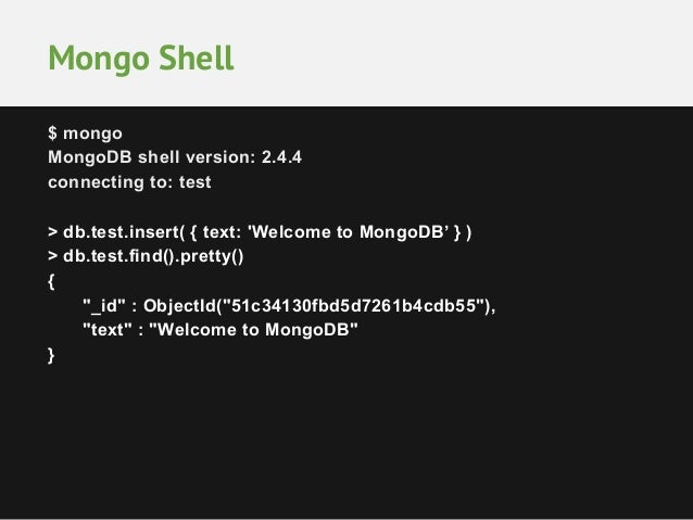 Building your first app with mongo db