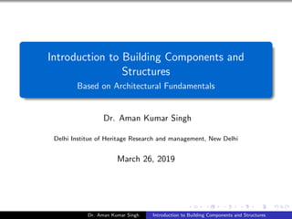 Introduction to Building Components and Structures Based on ...
