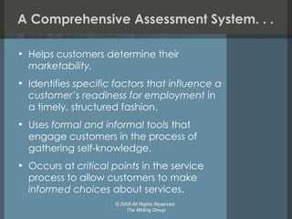 Building a Comprehensive Career Assessment System | PPT | Career ...
