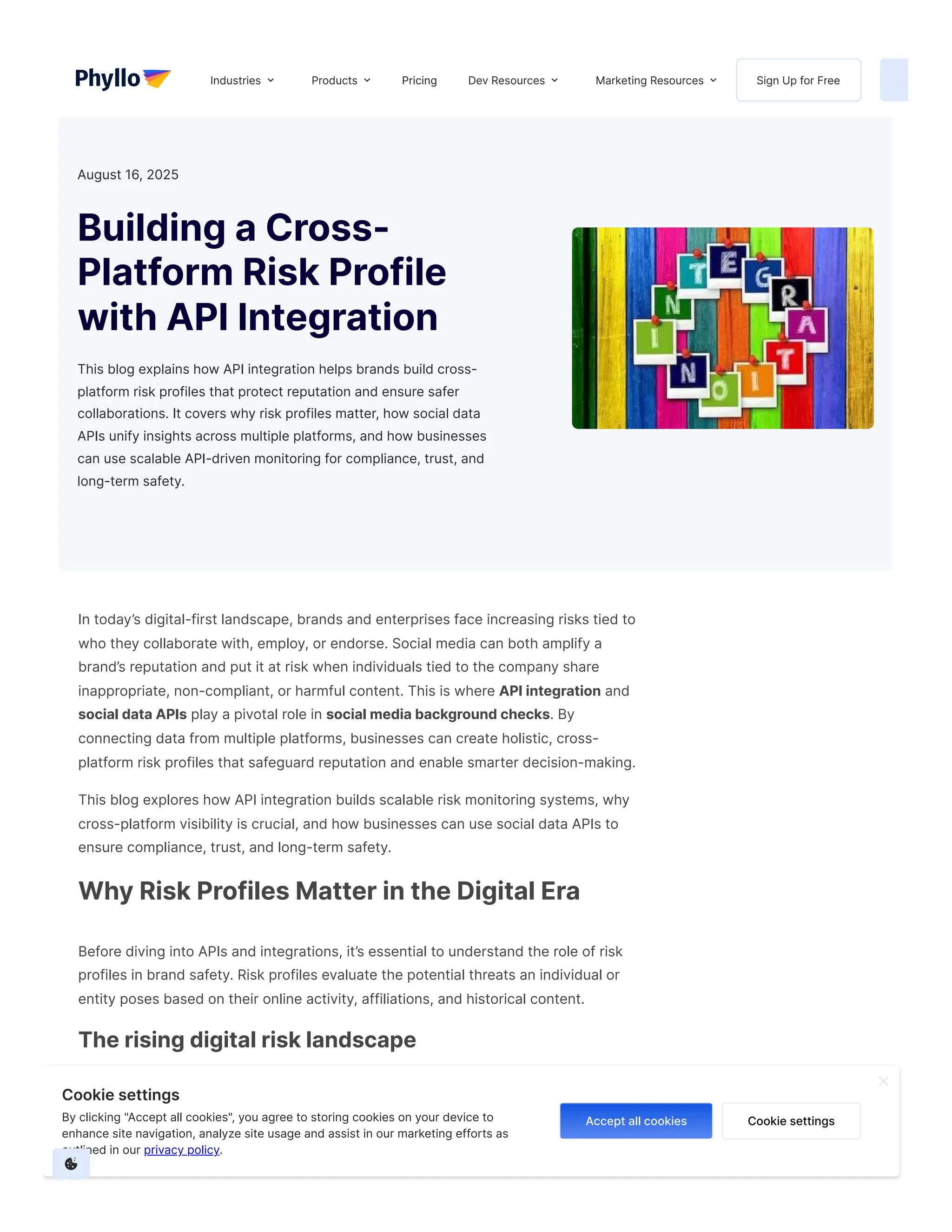 Building a Cross-Platform Risk Profile with API Integration | PDF