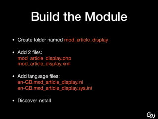 Building a Joomla Module | PDF