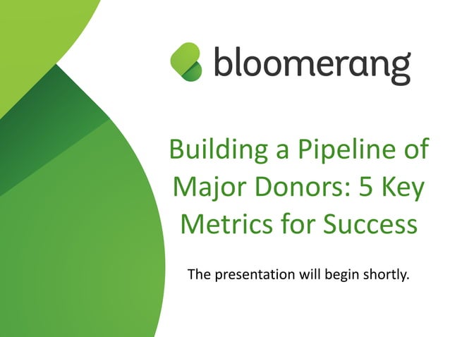 Building a Pipeline of Major Donors: 5 Key Metrics for Success | PDF ...