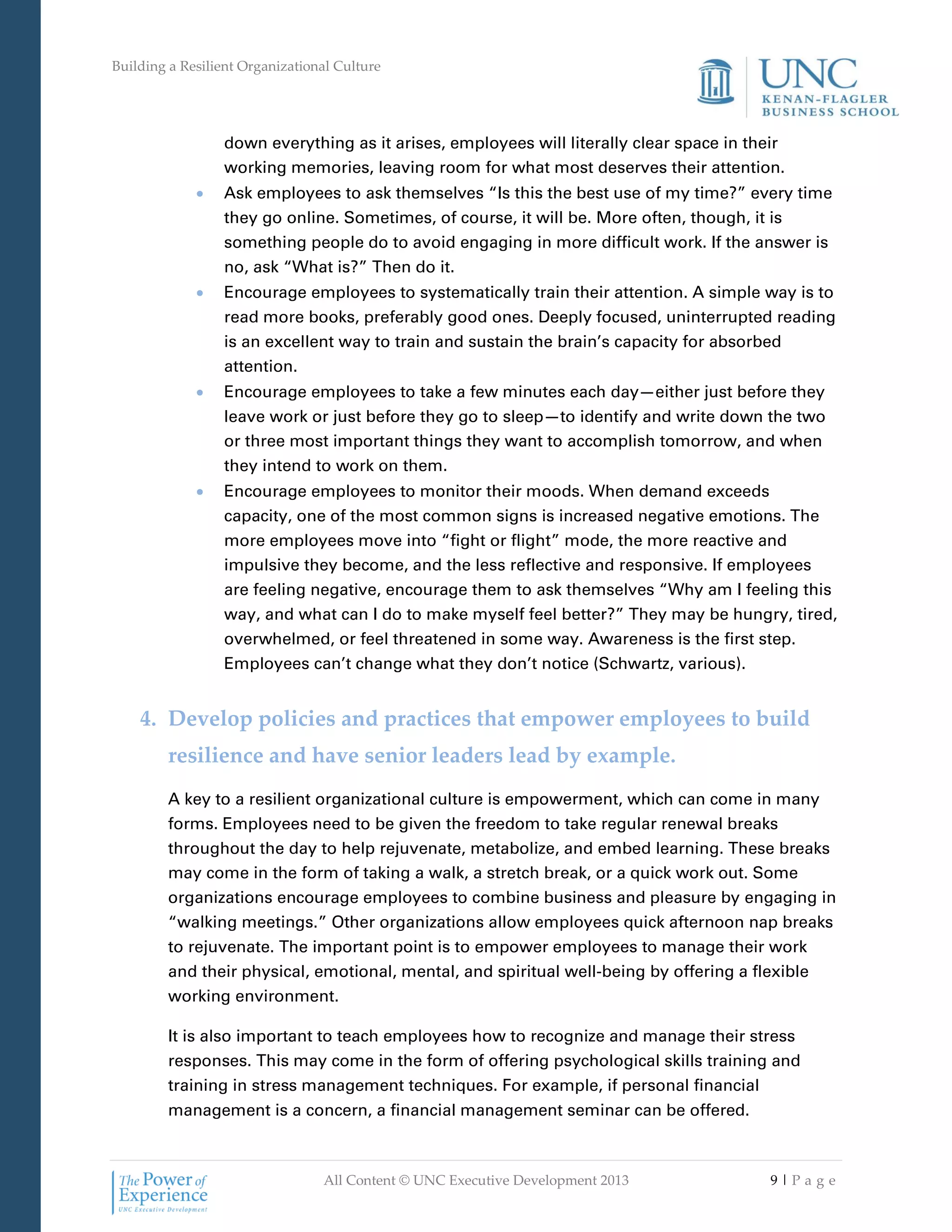 Building A Resilient Organizational Culture | PDF