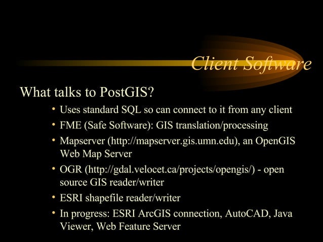 Building A Spatial Database In Postgresql Ppt