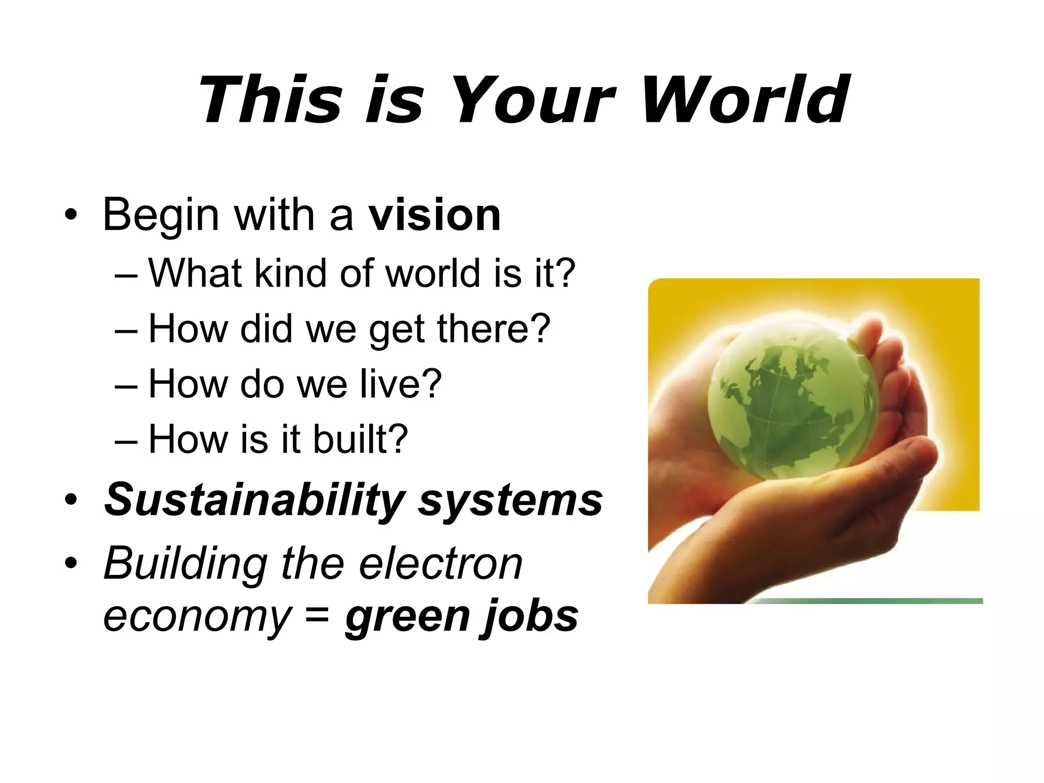 Building a Sustainable World | PPT