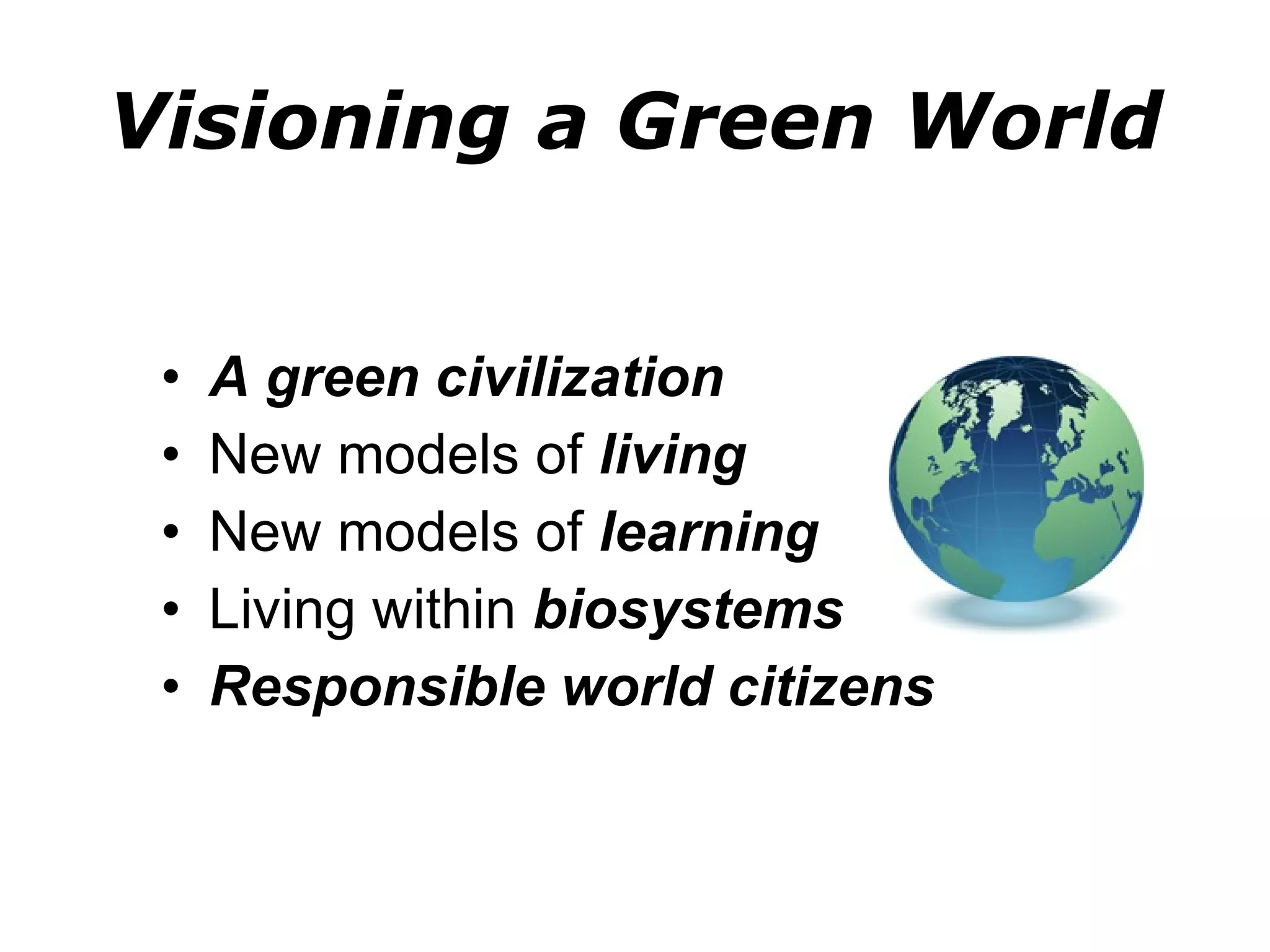 Building a Sustainable World | PPT