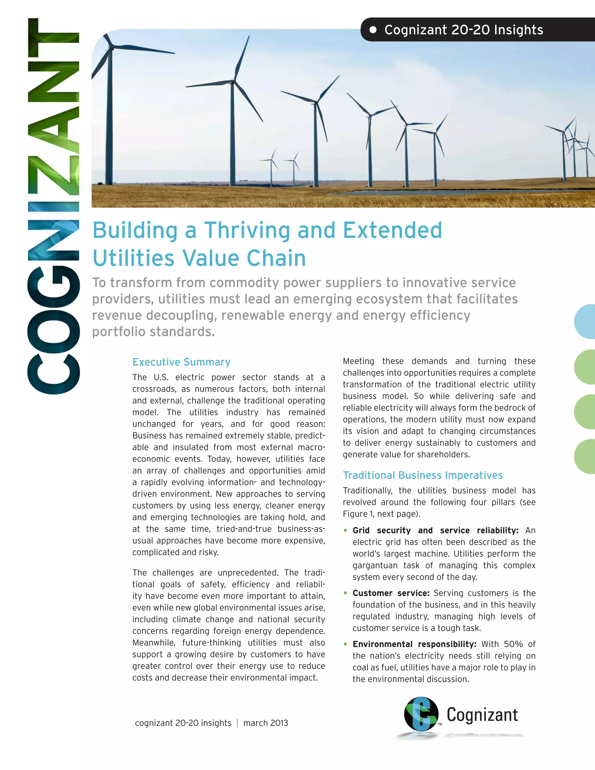 Building a Thriving and Extended Utilities Value Chain | PDF