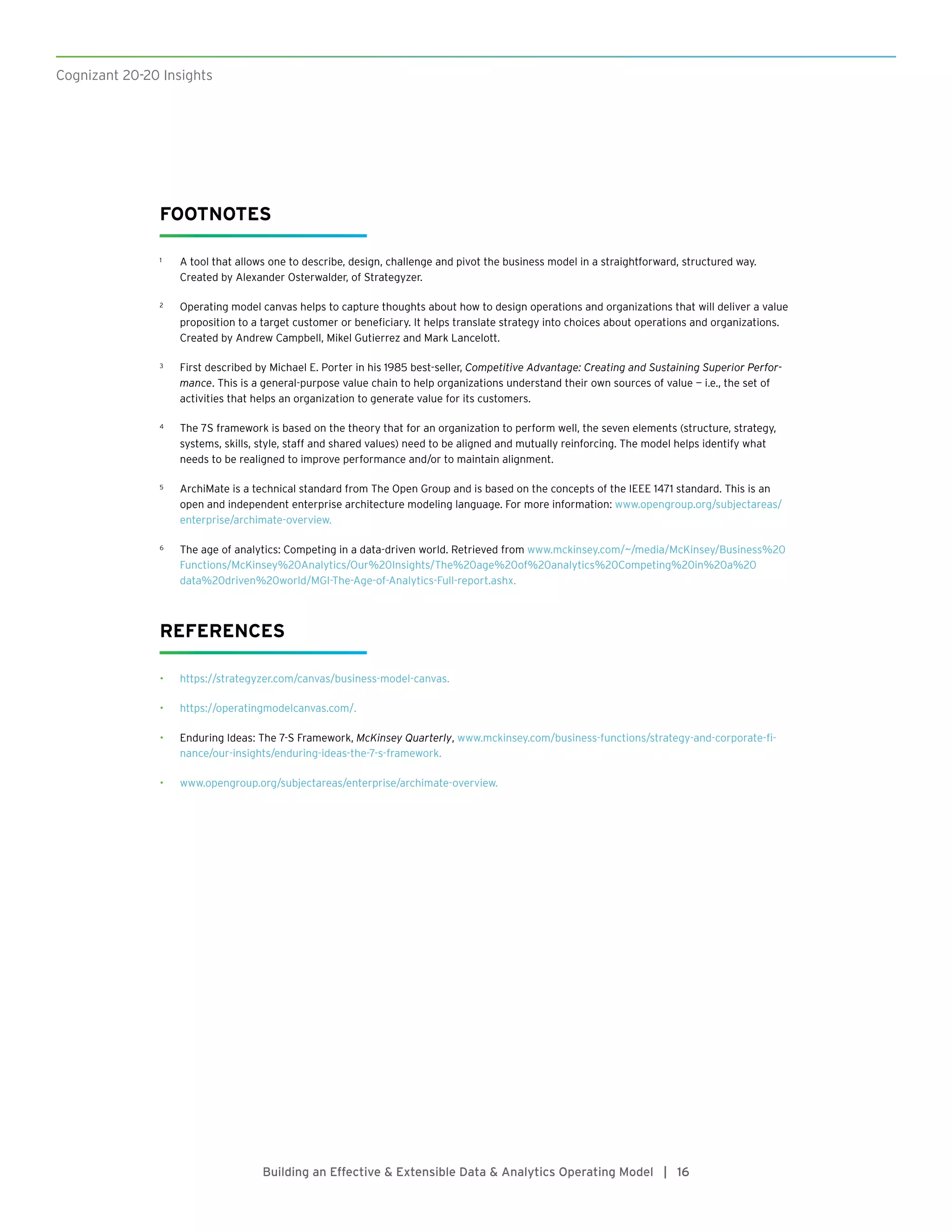 Building an Effective & Extensible Data & Analytics Operating Model | PDF