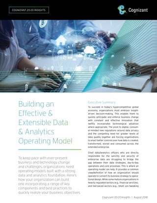 Building an Effective & Extensible Data & Analytics Operating Model | PDF