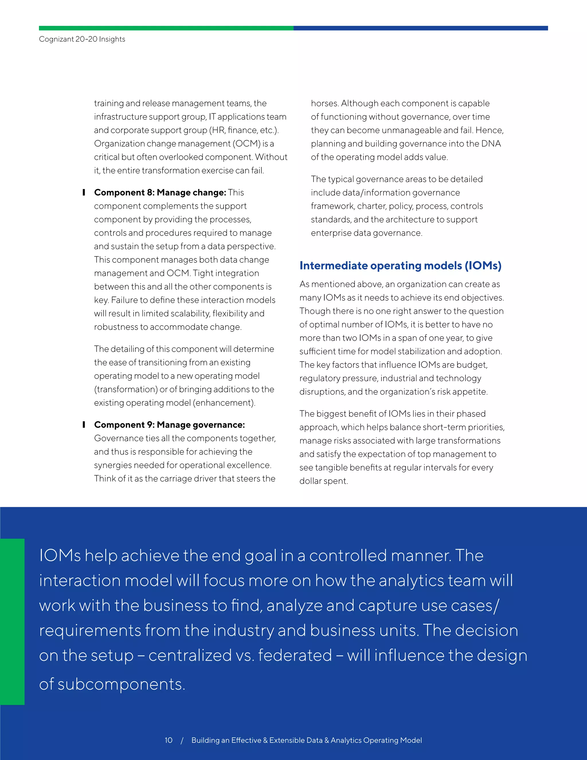 Building An Effective And Extensible Data And Analytics Operating Model