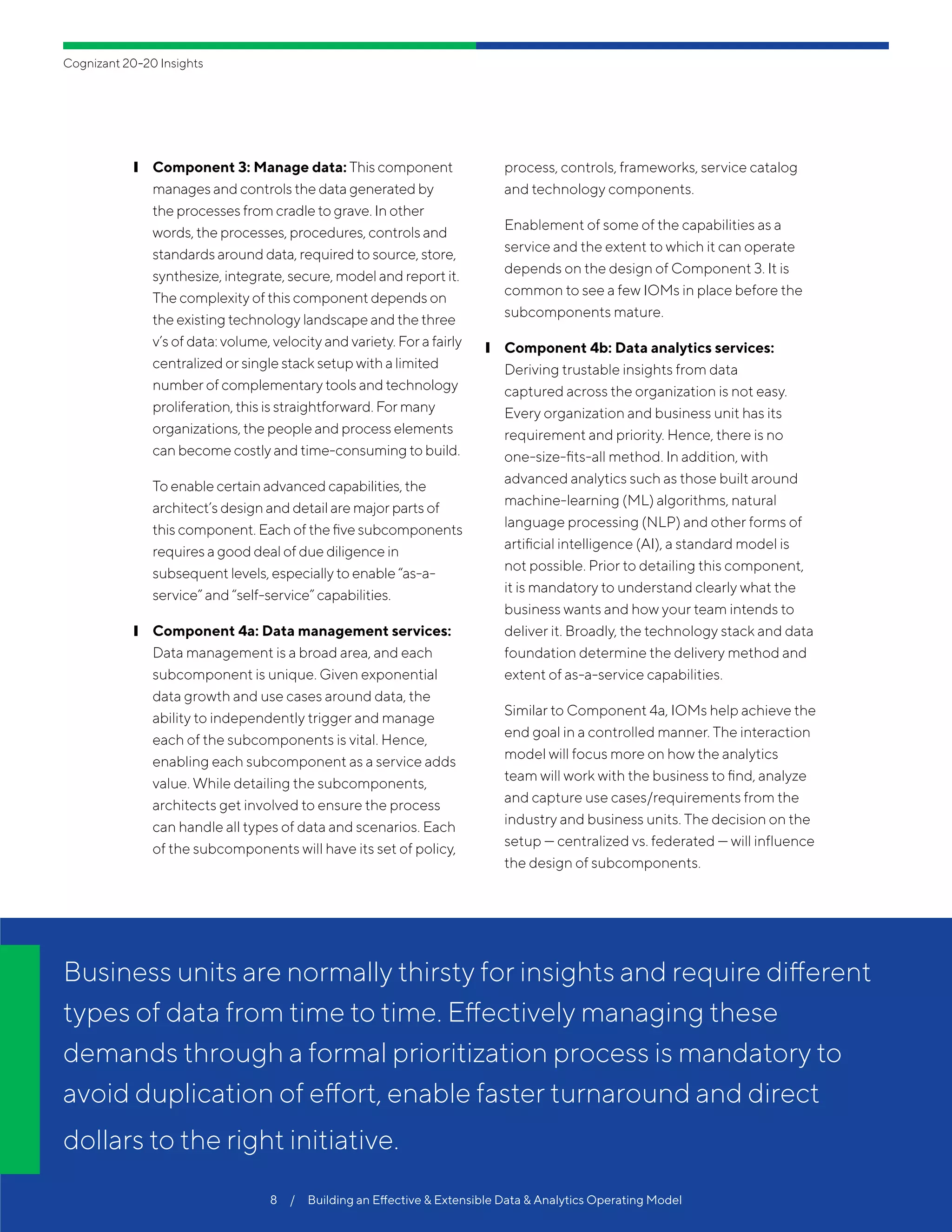 Building An Effective And Extensible Data And Analytics Operating Model