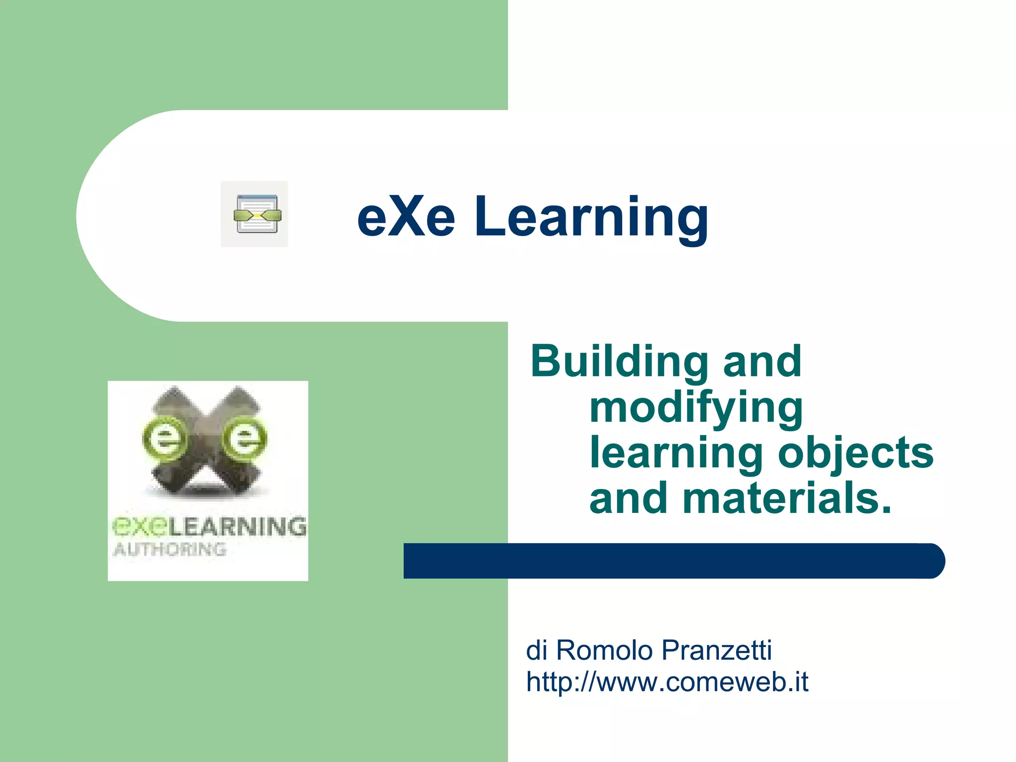 Building and modifying learning objects and materials | PPT