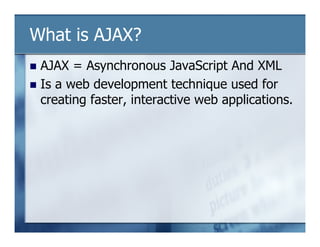 Building Applications Using Ajax | PDF