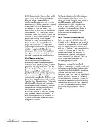 Building bench strategic planning ceos executive succession | PDF ...