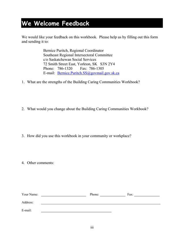 Building Caring Communities: A Community Workbook | PDF