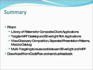 Building Composite Applications with Silverlight - Prism 2.0 | PPT