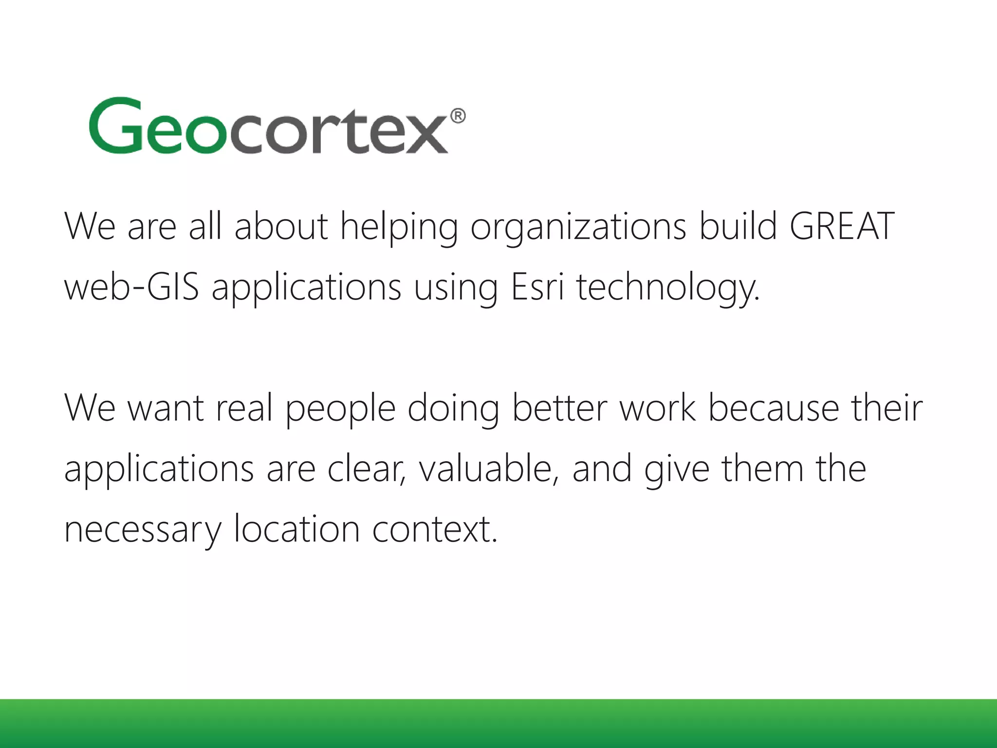Building disconnected applications with the Geocortex mobile application framework - BK2016 | PPT